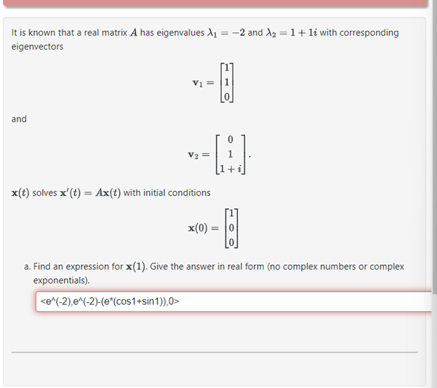 Solved It is known that a real matrix A has eigenvalues | Chegg.com