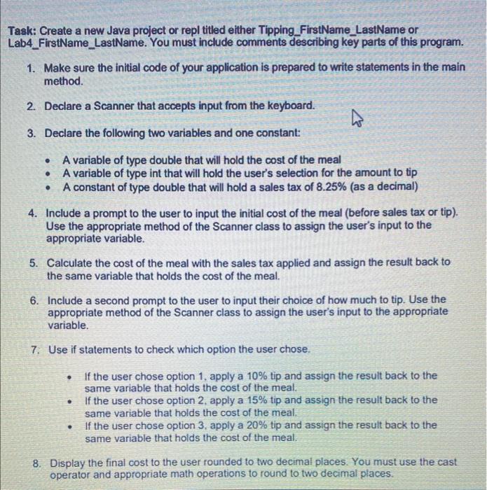 Solved aak: Create a new Java project or repl titled either | Chegg.com