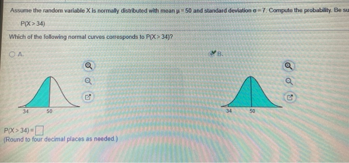 Solved Assume that the random variable X is normally | Chegg.com