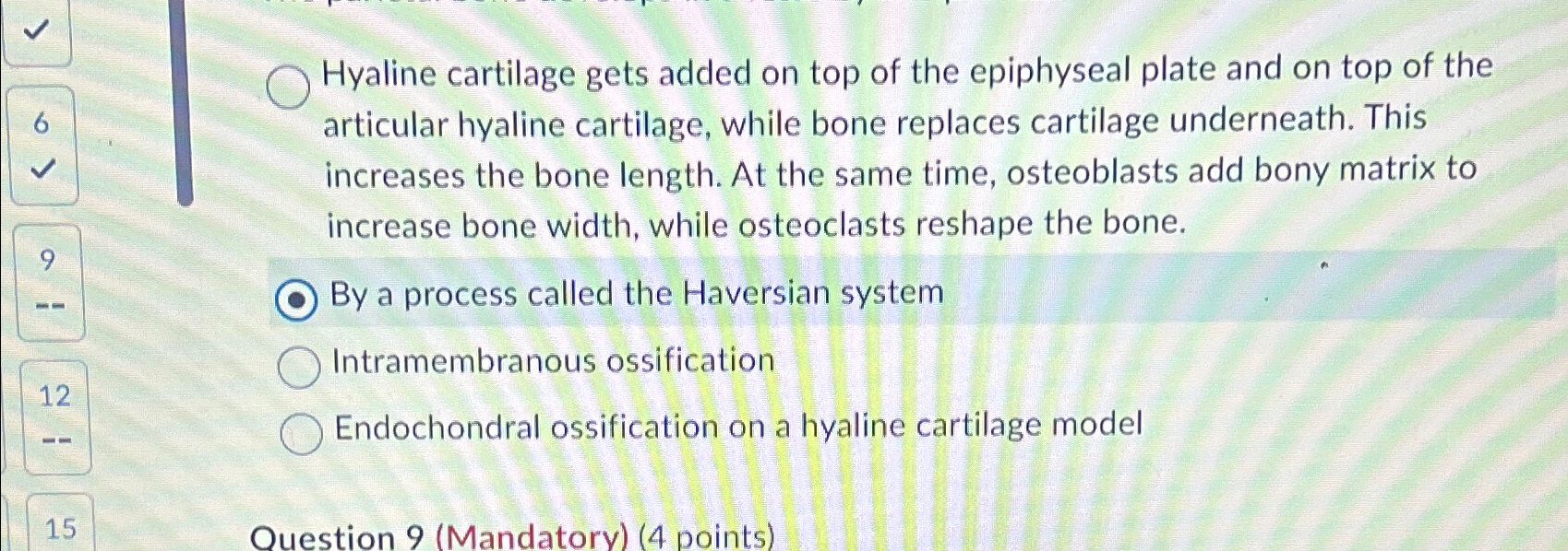 Solved Hyaline cartilage gets added on top of the epiphyseal | Chegg.com