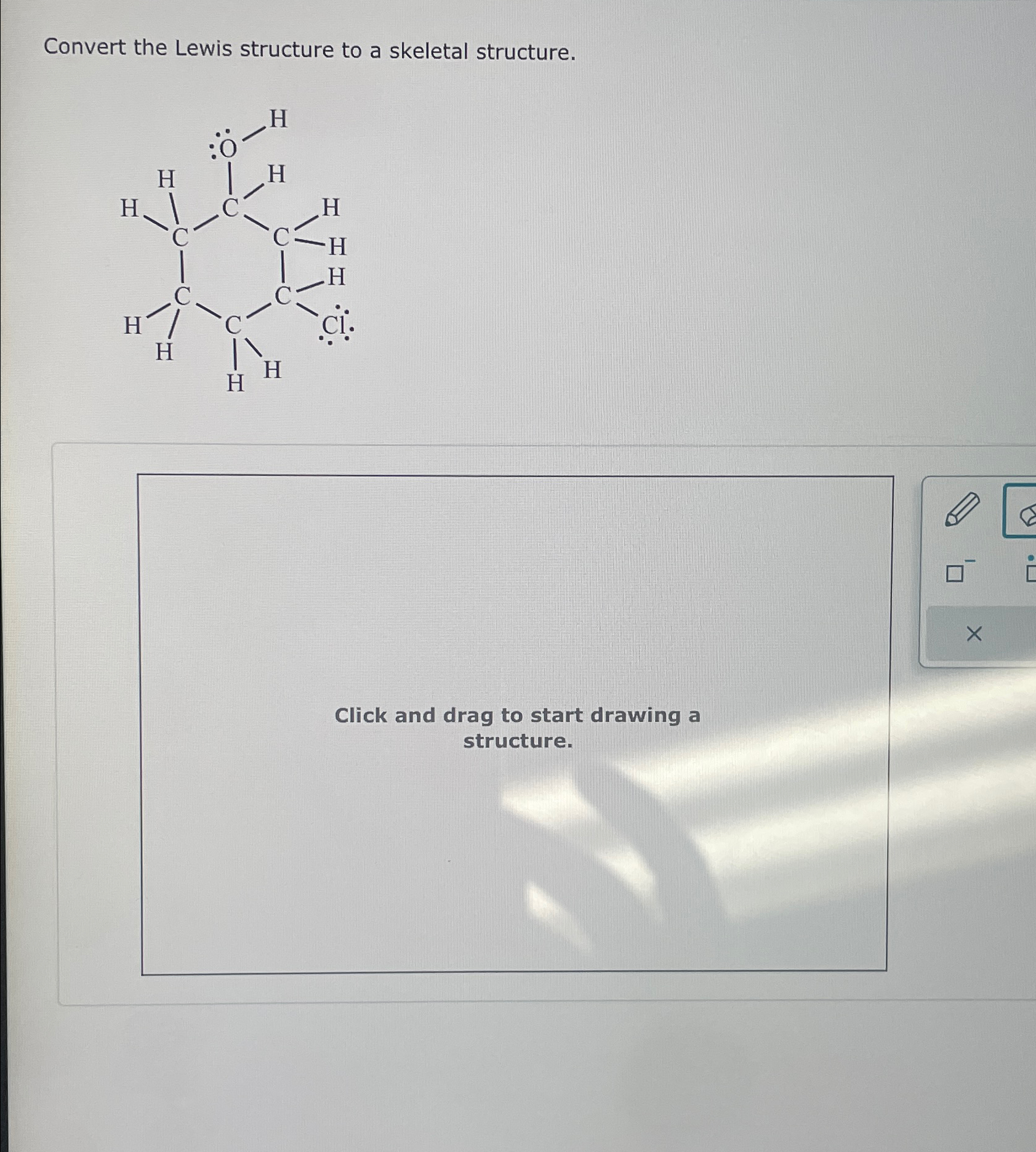 Solved Convert the Lewis structure to a skeletal structure. | Chegg.com