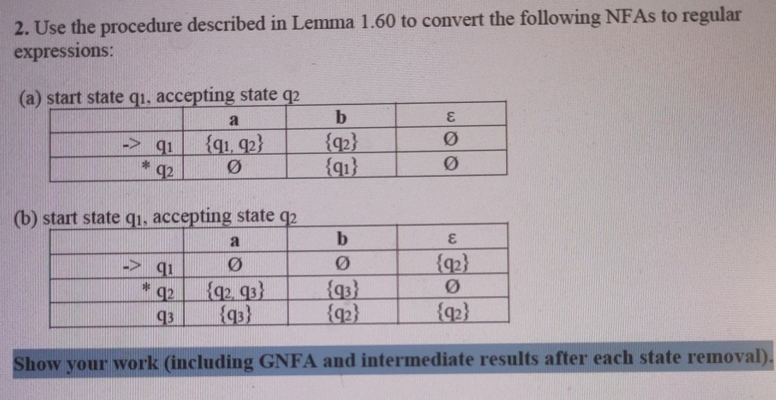 Solved Use the procedure described in Lemma 1.60 ﻿to convert | Chegg.com