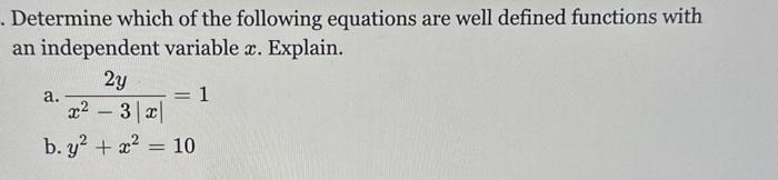 Solved Determine which of the following equations are well | Chegg.com