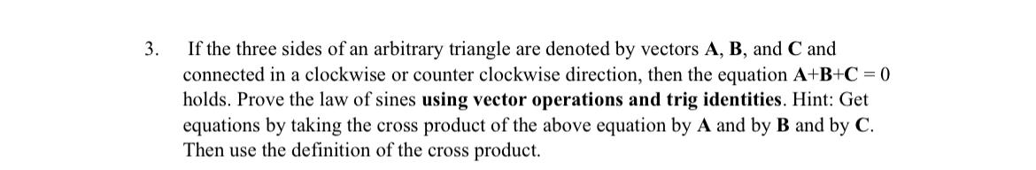 If the three sides of an arbitrary triangle are | Chegg.com