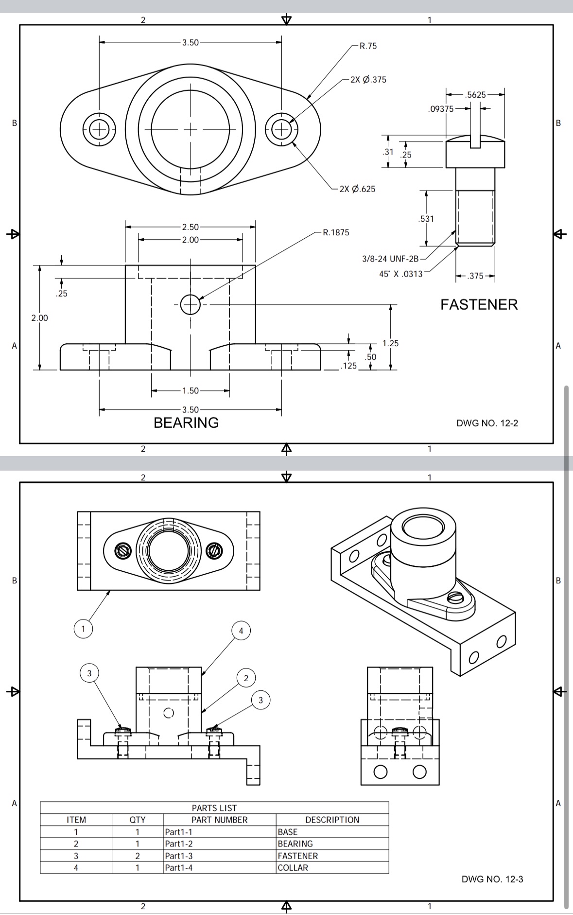 Inventor Assignment No. 3 ﻿Using the four parts | Chegg.com