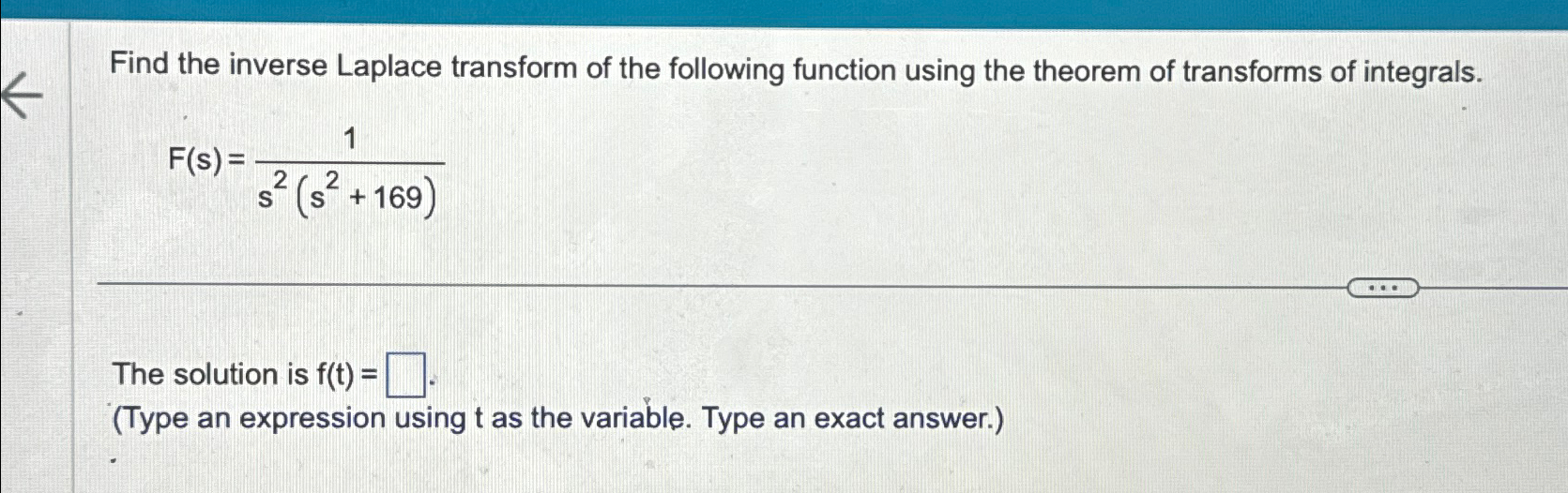 Solved Find the inverse Laplace transform of the following | Chegg.com