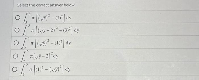 Solved Select the correct answer below: | Chegg.com