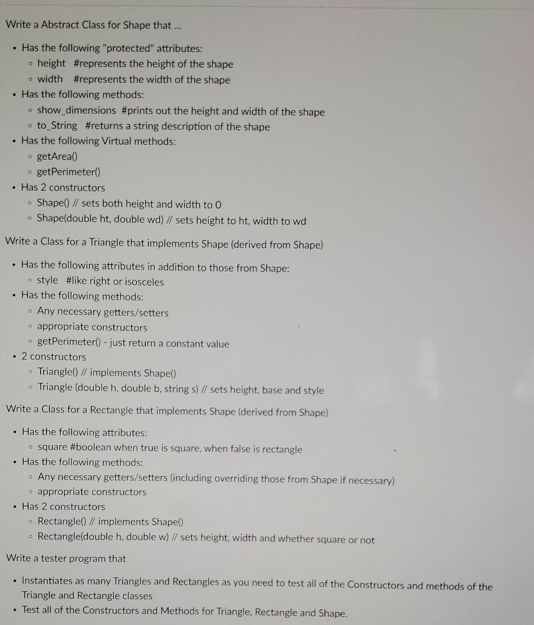 Solved Here's the UML class diagram that matches these | Chegg.com