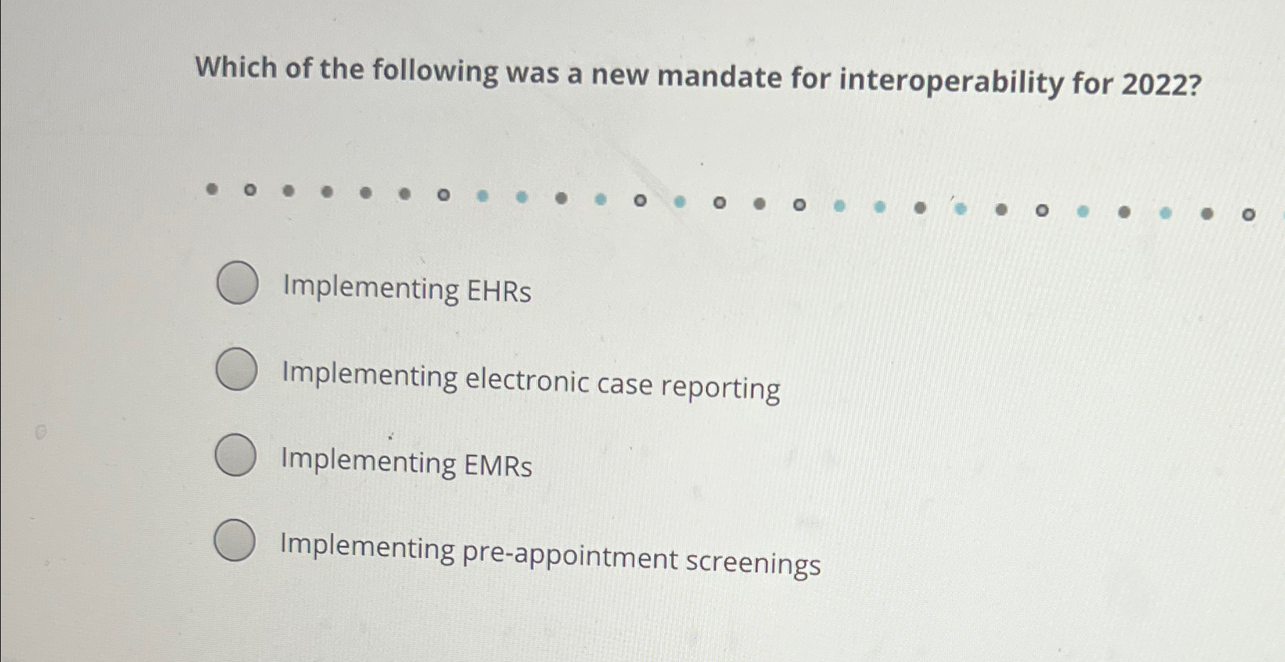 Solved Which of the following was a new mandate for | Chegg.com