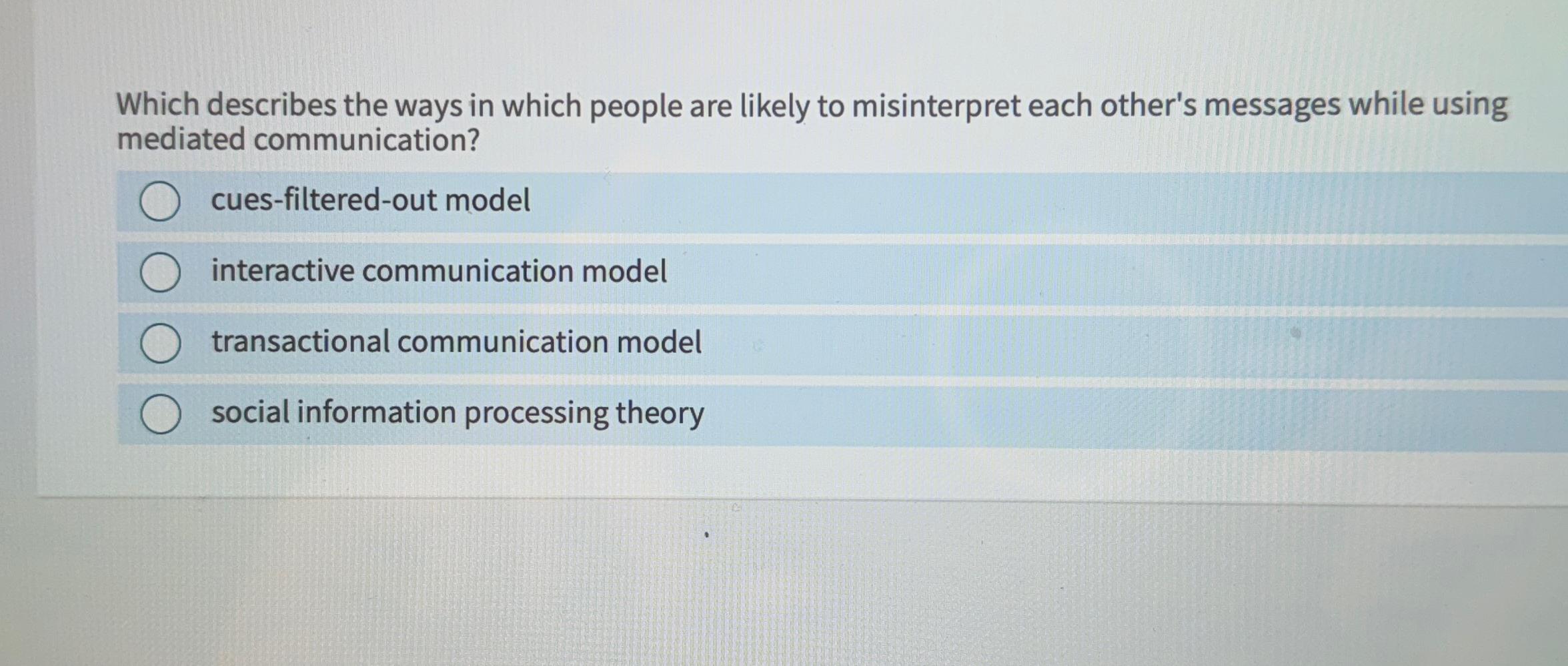 Solved Which describes the ways in which people are likely | Chegg.com