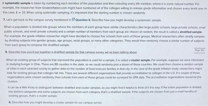 A systematic sample is taken by numbering each member | Chegg.com