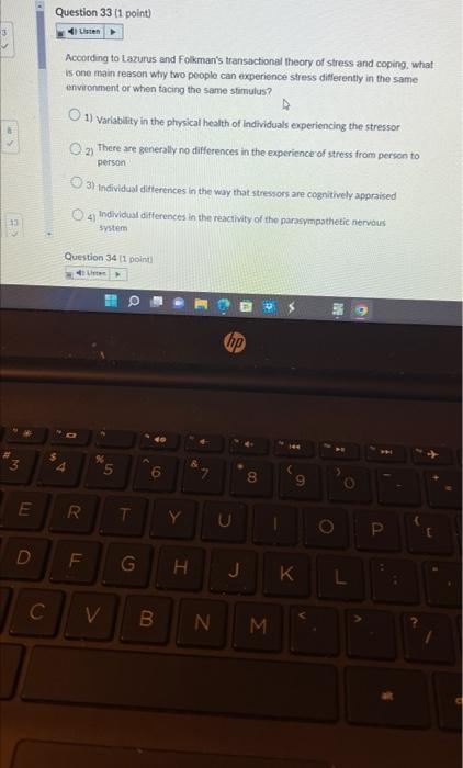Solved According to Lazurus and Folkmari's transactional | Chegg.com