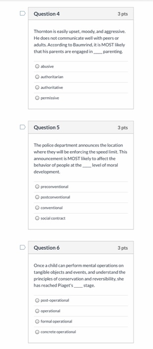 Solved Question 4 3 pts Thornton is easily upset, moody, and | Chegg.com