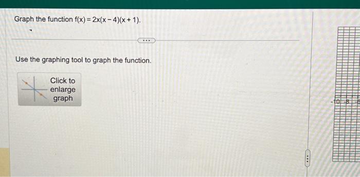 Solved Graph the function f(x)=2x(x−4)(x+1). Use the | Chegg.com