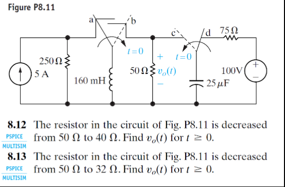 Solved Figure P8.118.12 ﻿The resistor in the circuit of Fig. | Chegg.com