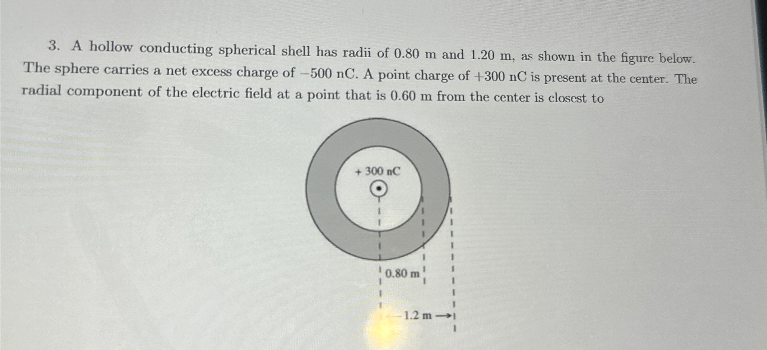 Solved A hollow conducting spherical shell has radii of | Chegg.com