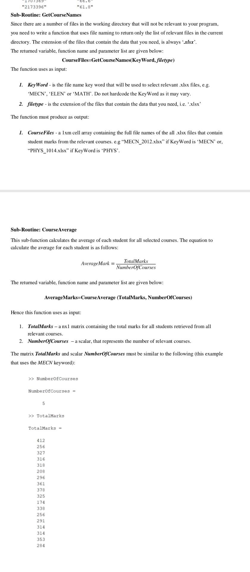You are required to calculate the average year mark | Chegg.com
