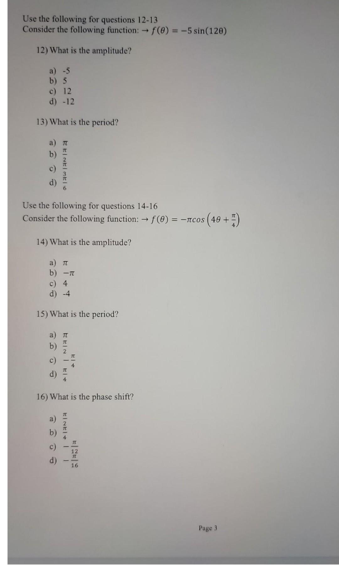 Solved Use the following for questions 12-13 Consider the | Chegg.com