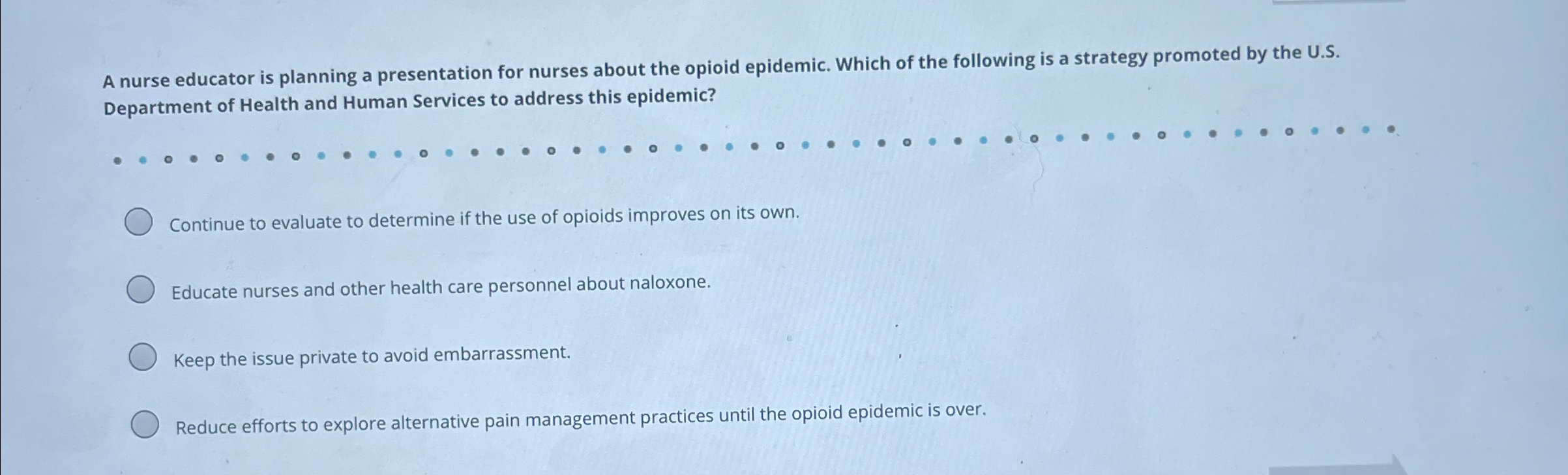 Solved A nurse educator is planning a presentation for | Chegg.com