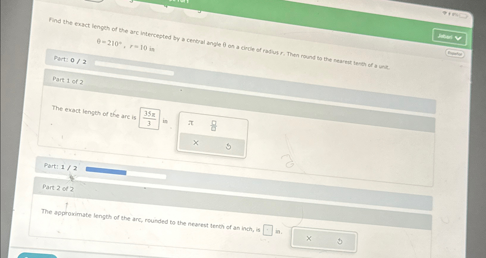 Solved Find the exact length of the arc intercepted by a | Chegg.com