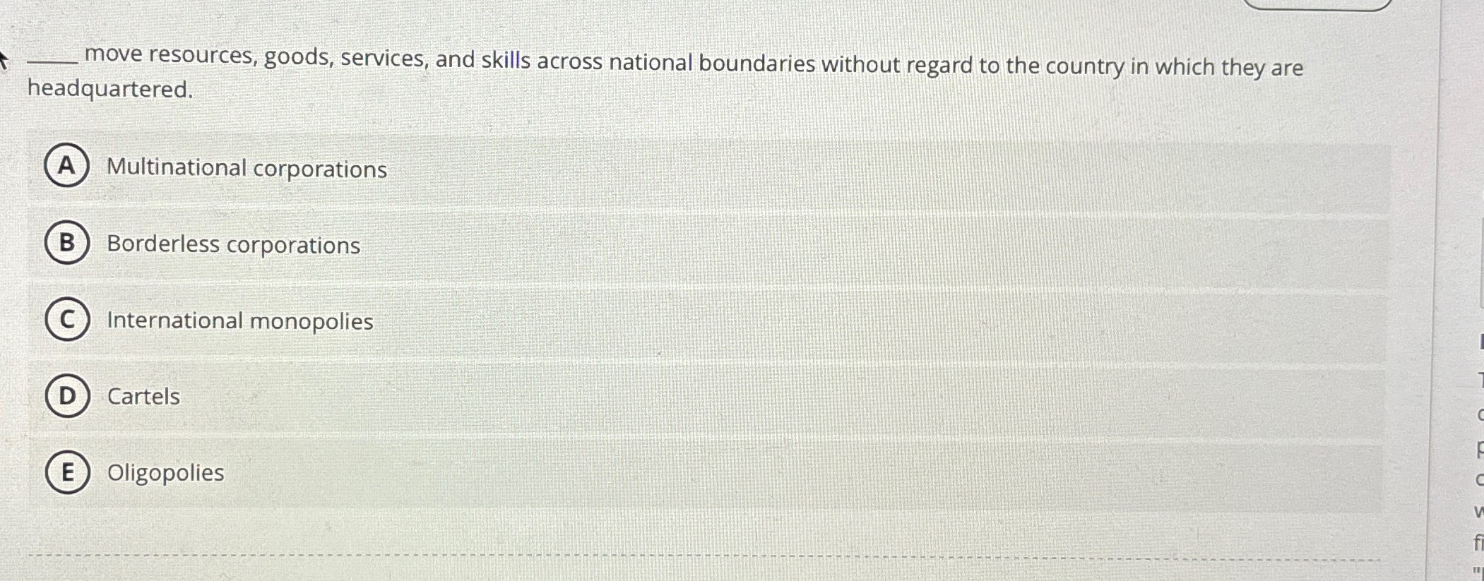 Solved move resources, goods, services, and skills across | Chegg.com
