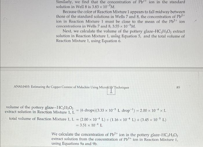 Solved Table 1 Composition of Pb2+ ion standard solutions | Chegg.com