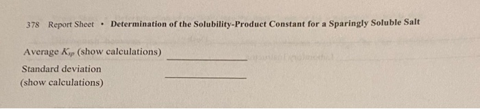 Solved EXPERIMENT 27 report sheetDATA for Part Asolution | Chegg.com