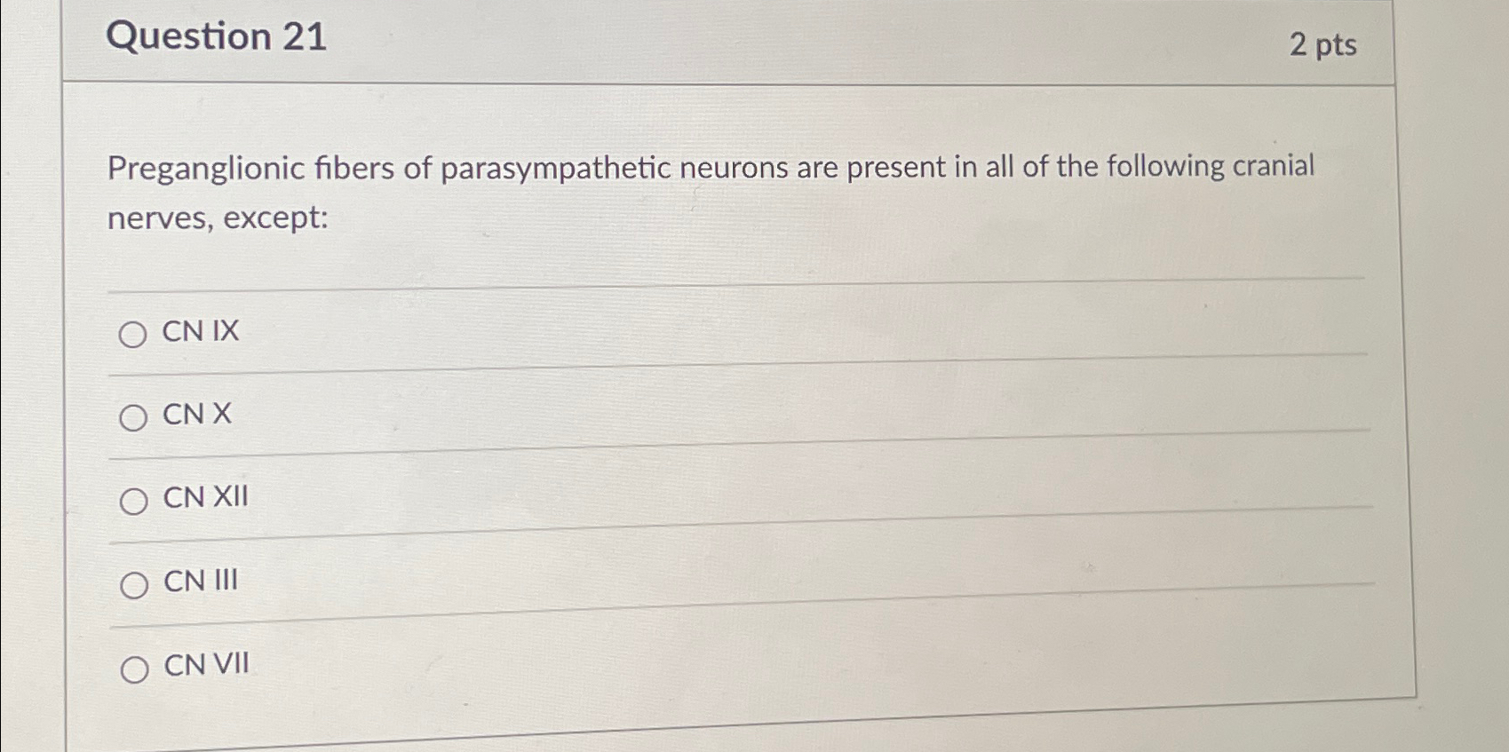 Solved Question 212 ﻿ptspreganglionic Fibers Of