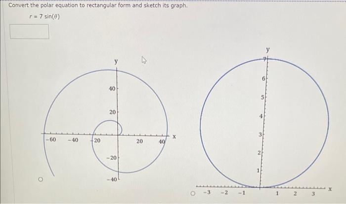 Solved Convert the polar equation to rectangular form and | Chegg.com