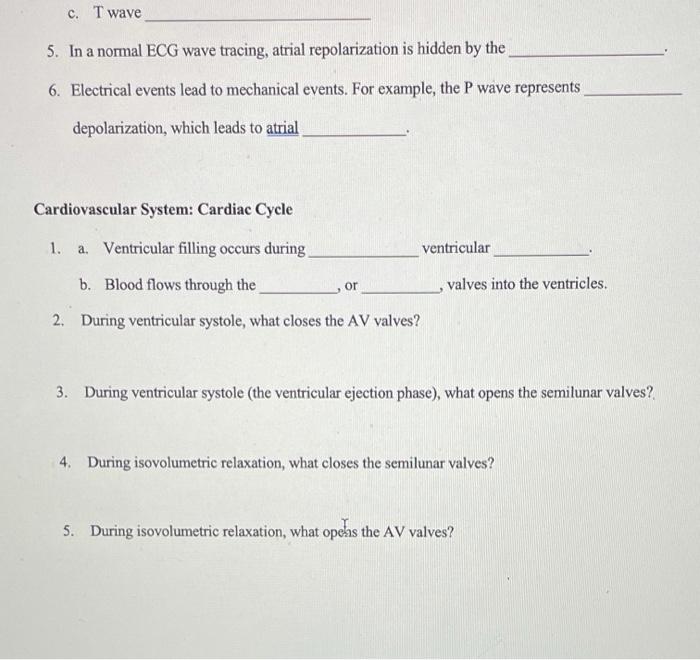Solved Cardiovascular System: Intrinsic Conduction System of | Chegg.com