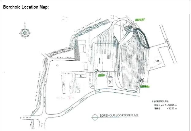 Borehole Location Map: *** CE 3 BORHOLES BH 130.00 BH | Chegg.com