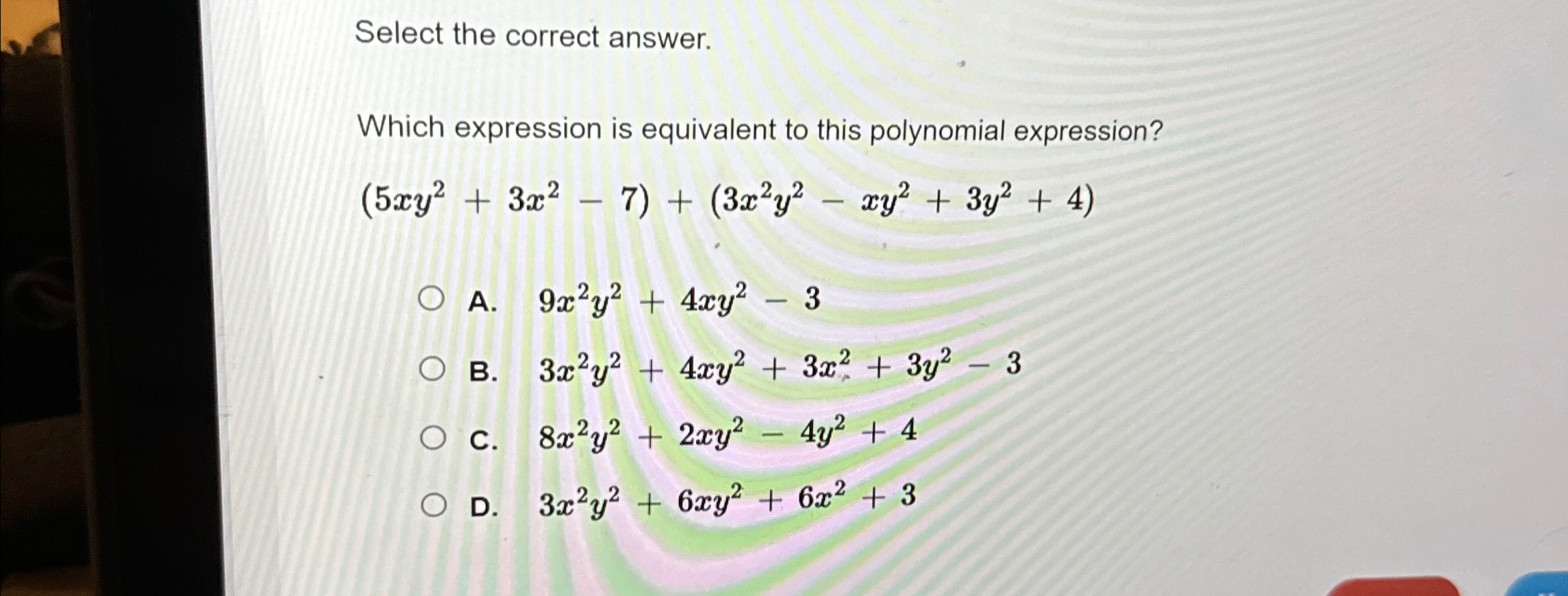 Solved Select the correct answer.Which expression is | Chegg.com