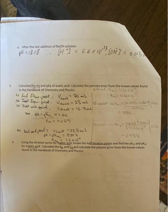 Solved Calculate the Ka and pKa of acetic acid. Calculate | Chegg.com