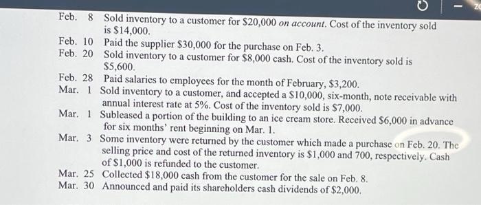 Solved 1. The following are transactions of Andrew Company | Chegg.com