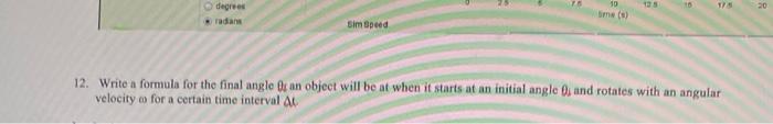 Solved 14. Write a formula for the final angular velocity as | Chegg.com