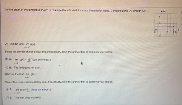 Solved Use the graph of the function g shown to estimate the | Chegg.com