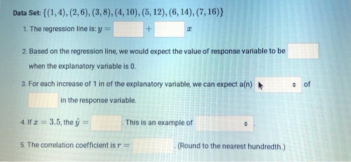 Solved Data Set: {(1,4),(2,6),(3,8), (4,10), (5, 12), | Chegg.com