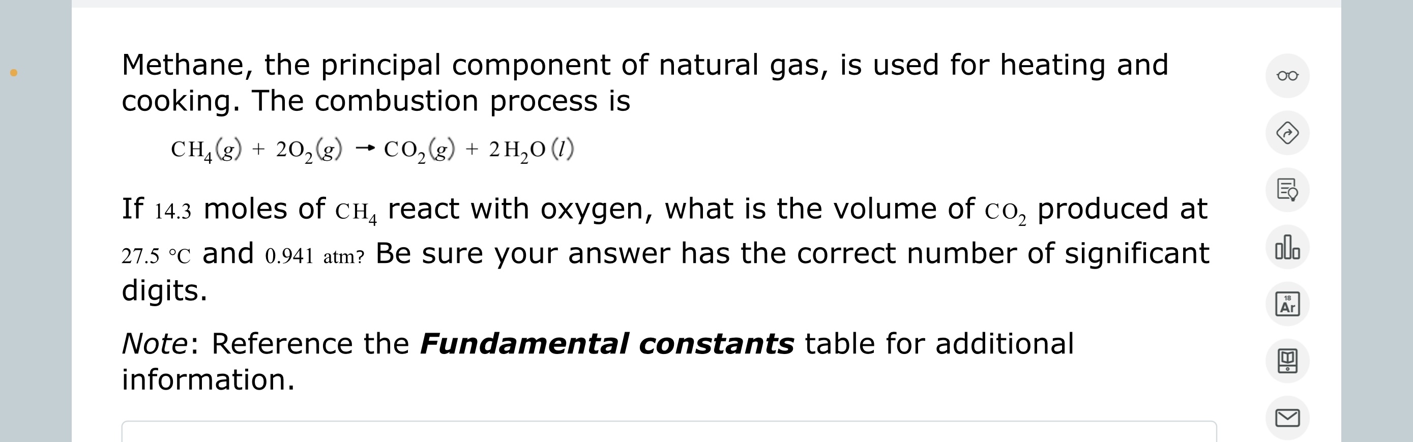 Solved Methane, the principal component of natural gas, is | Chegg.com