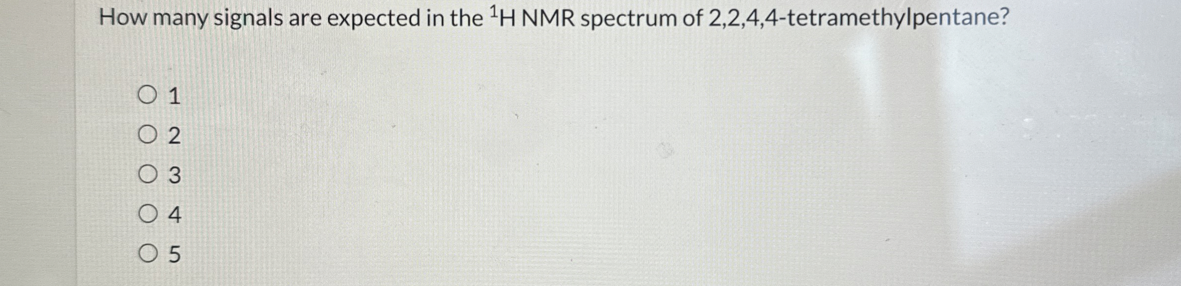 Solved How many signals are expected in the ?1H ﻿NMR | Chegg.com
