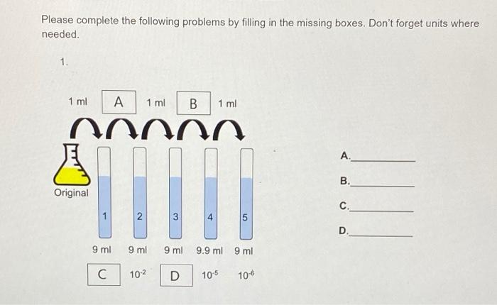 Solved help solve and answer questions on Dilution Packet. | Chegg.com