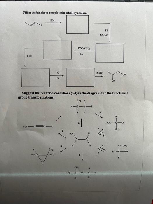 Solved Fill in the box and suggest the conditions to the | Chegg.com