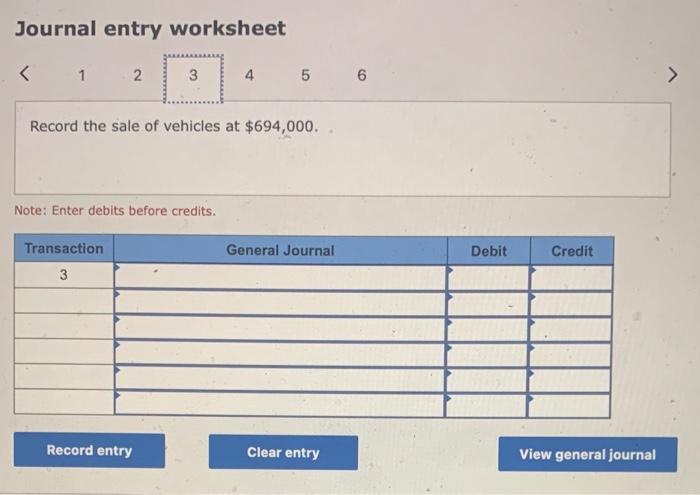 Journal entry worksheet 3 Record the purchase of | Chegg.com