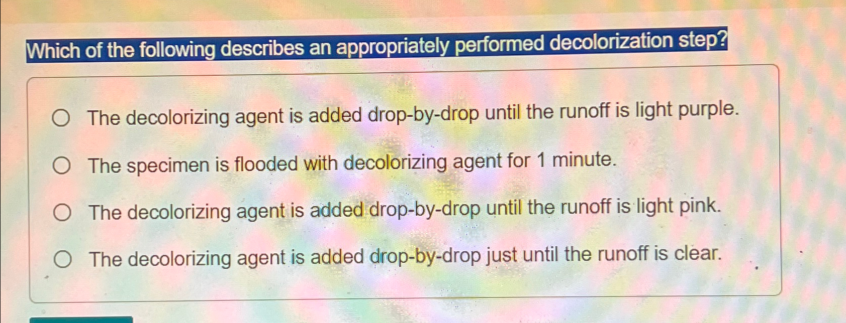 Solved Which of the following describes an appropriately | Chegg.com