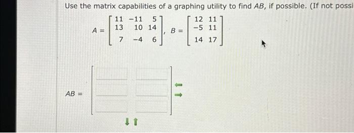 Solved Use the matrix capabilities of a graphing utility to | Chegg.com