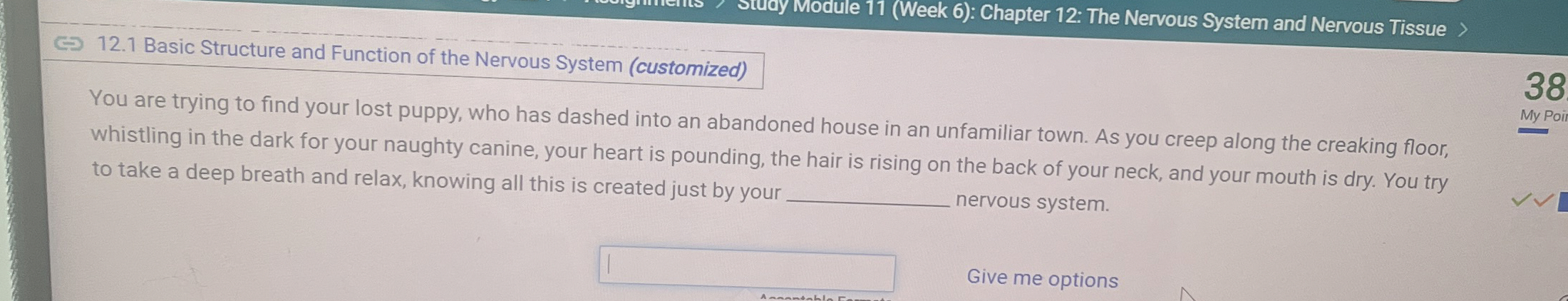 Solved 12.1 ﻿Basic Structure and Function of the Nervous | Chegg.com