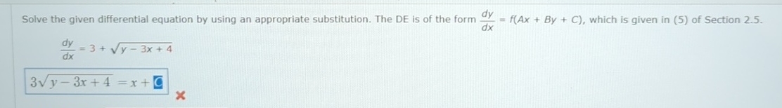 Solved Solve the given differential equation by using an | Chegg.com