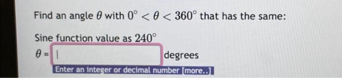Solved Find an angle with 0°