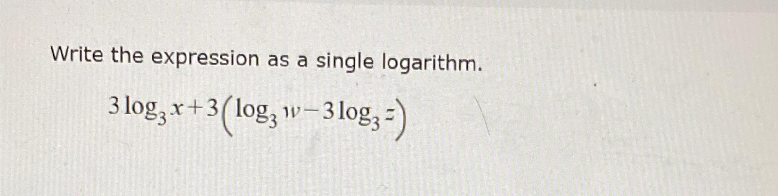 Solved Write the expression as a single | Chegg.com