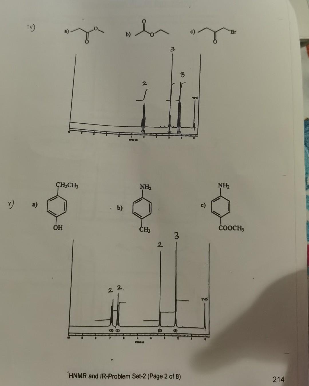Solved 'HNMR and IR-Problem Set-2 (Page 2 of 8 ) | Chegg.com