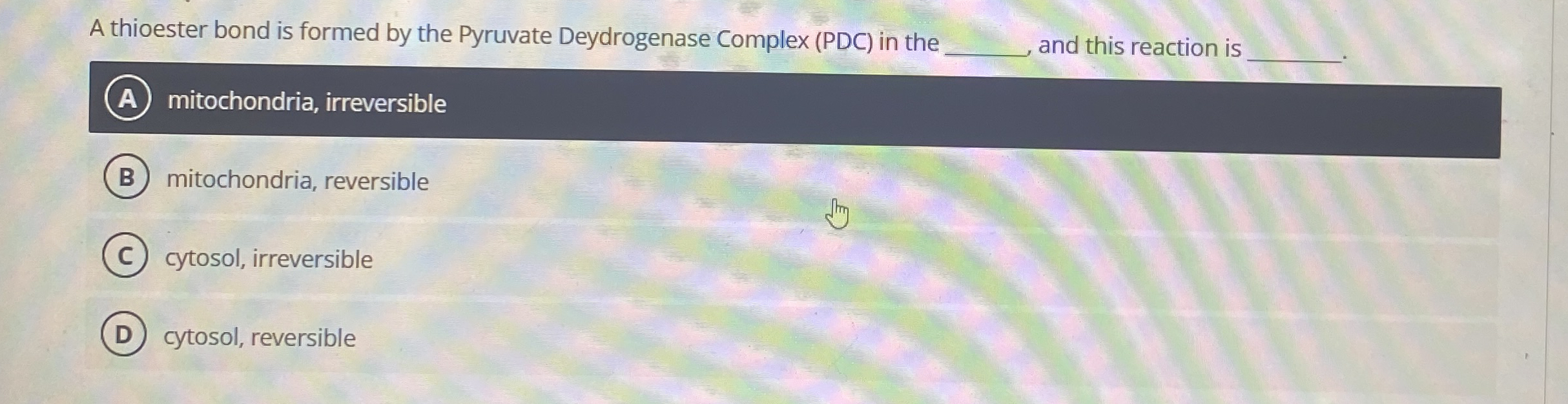 Solved A thioester bond is formed by the Pyruvate | Chegg.com